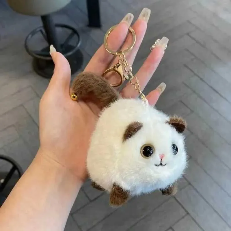 Animal Plush Keychain Adorable Cat Stuffed Animal Keychain Fidget Toy ...