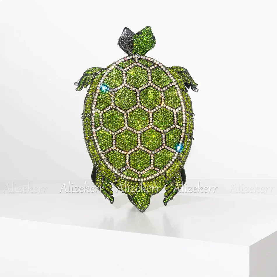 Turtle Shell Evening Clutch Purse: Rhinestone & Crystal, Unique Party ...