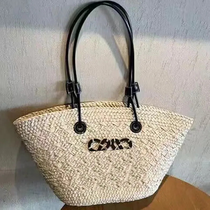 Designer Straw Bags: Woven Beach Tote For Women High Quality Shoulder ...
