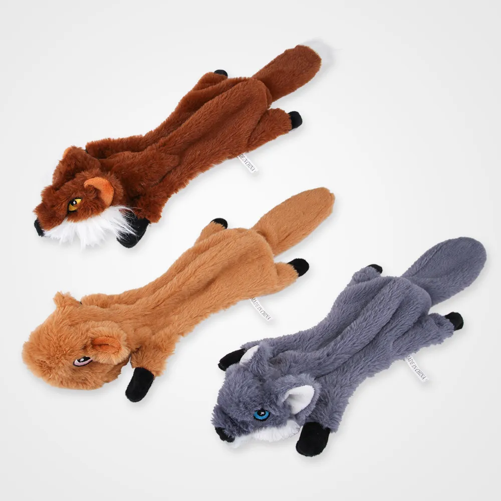 DHgate.com:Squeaky Plush Wolf, Fox, & Squirrel Dog Toys - Cute Animal ...