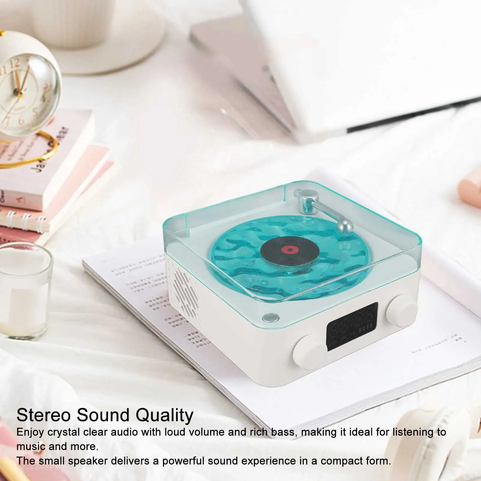 3-in-1 Record Player Speaker - Portable Bluetooth Stereo System ...