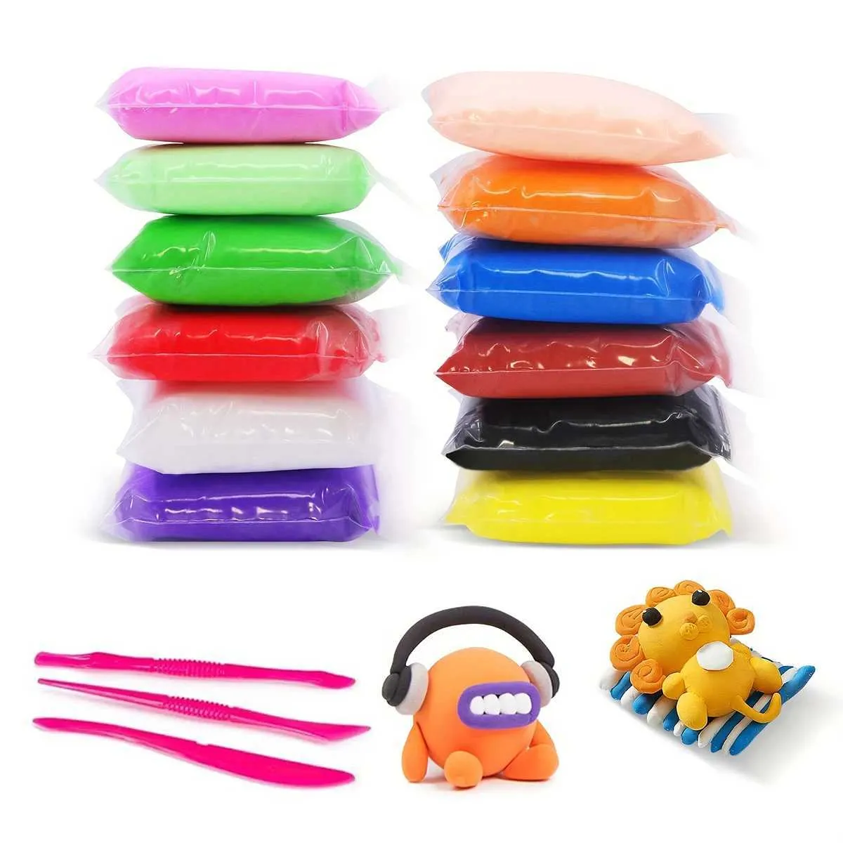 Ultra Light Clay: Air Dry Modeling Clay Kit, Non Toxic Magic Clay With ...