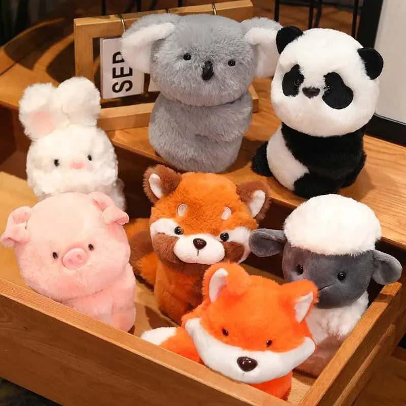 2024 Creative Stuffed Animal Dolls, Raccoon/Fox/Husky/Cat/Monkey ...
