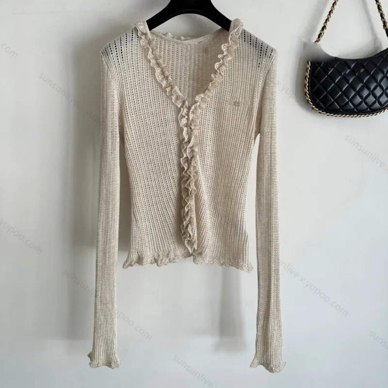 Designer Knit Cardigan: Women's Wool Sweater, Slim Fit, Beaded Detail ...