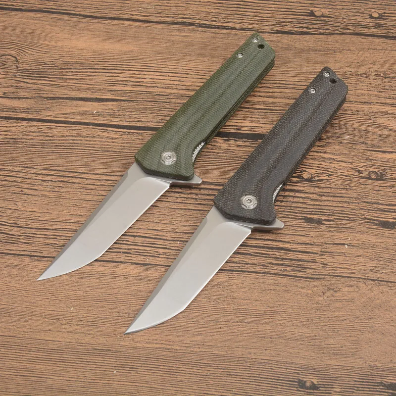 DHgate.com:High Quality Flipper Folding Knife D2 Stone Wash Tanto Point ...