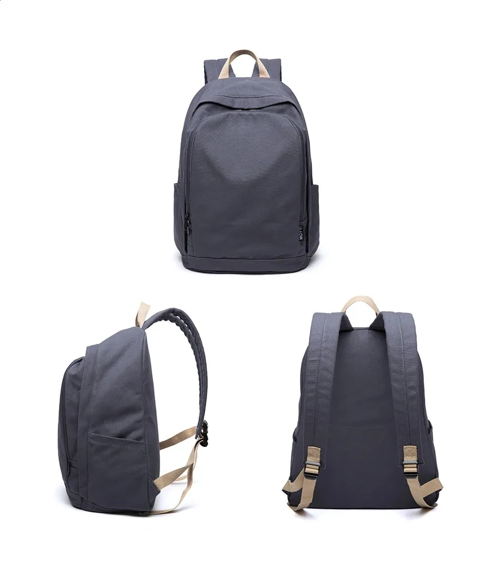 Lightweight Canvas School Backpack for Women - 35L Daily Rucksack, Fits ...