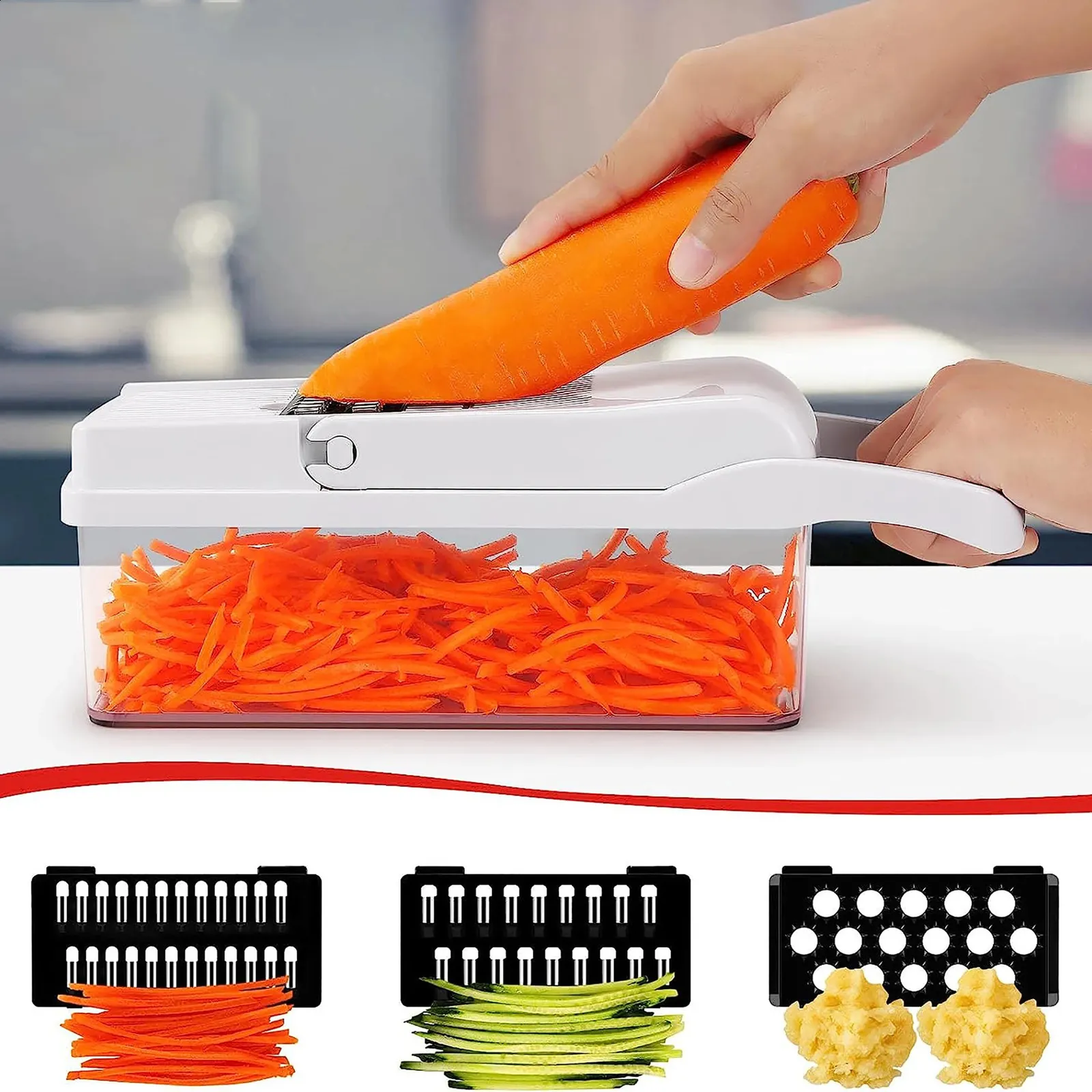 12-in-1 Multifunctional Vegetable Cutter, Food Chopper, Potato Slicer ...