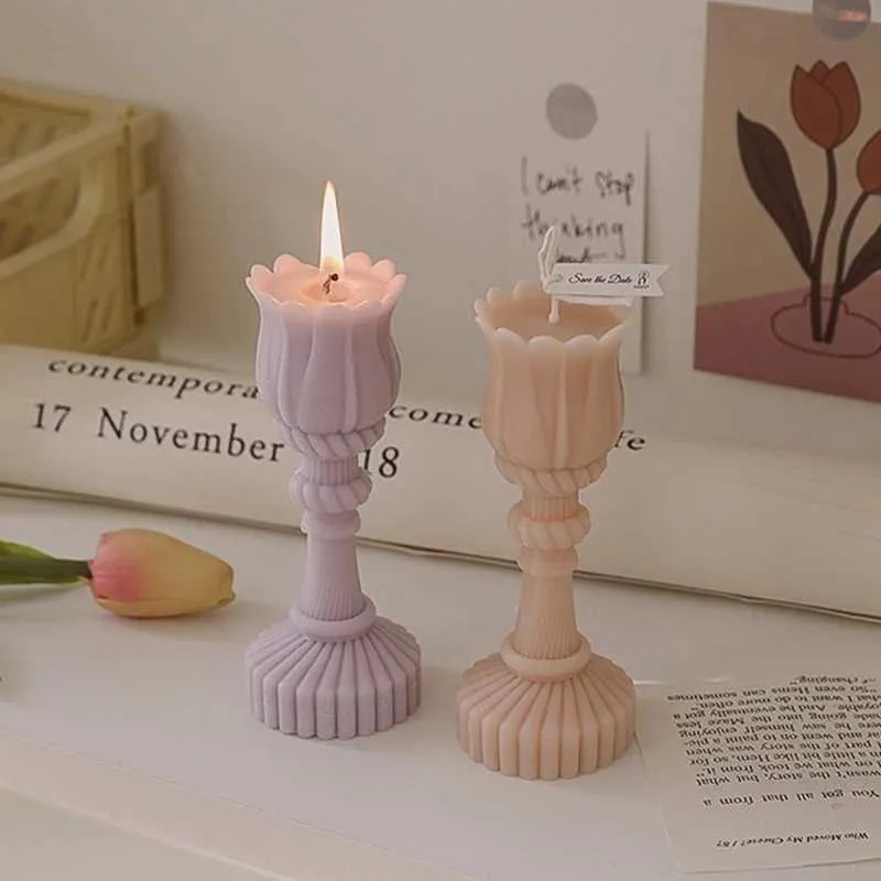 Tulip Scented Candle Room Decor Ins Style Relieve Fatigue Increase ...