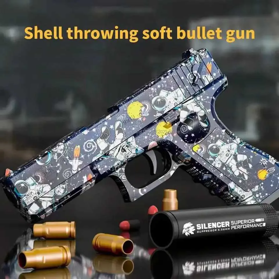 3D Printed EVA Soft Bullet Target Toys Gun Small Pistol Fidget Target ...