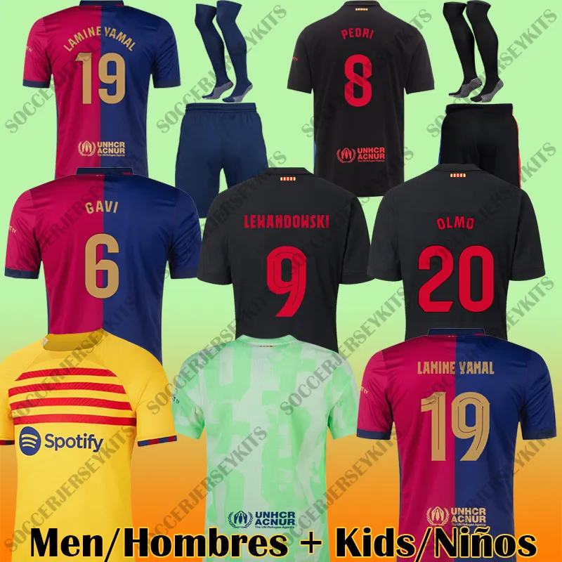 2024 2025 PEDRI LEWANDOWSKI Soccer Kits 22 23 Kit For Kids Includes ...