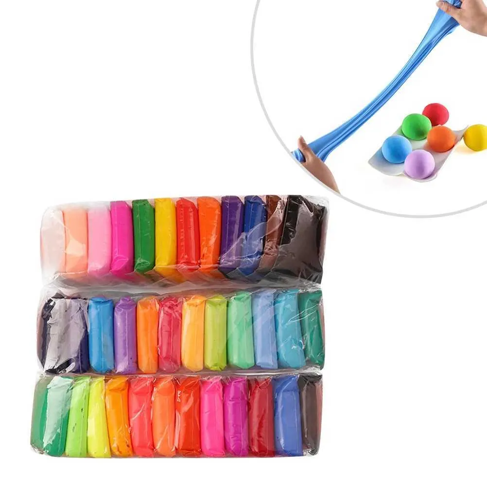 Colored Air Dry Clay Molding Process Clay Set With Tools Childrens DIY ...