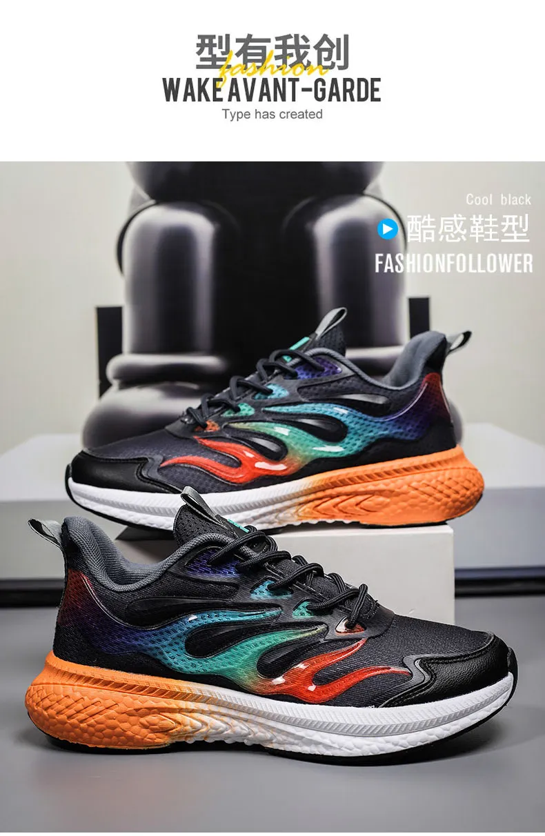 Men's breathable lace-up sneakers with mesh upper and waterproof fabric ...