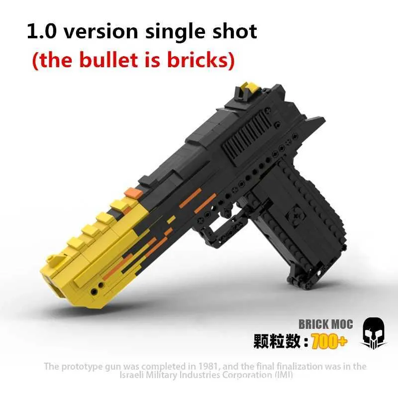 DIY Desert Eagle Pistol building blocks toy set - 1.0 Single Gun MOC ...
