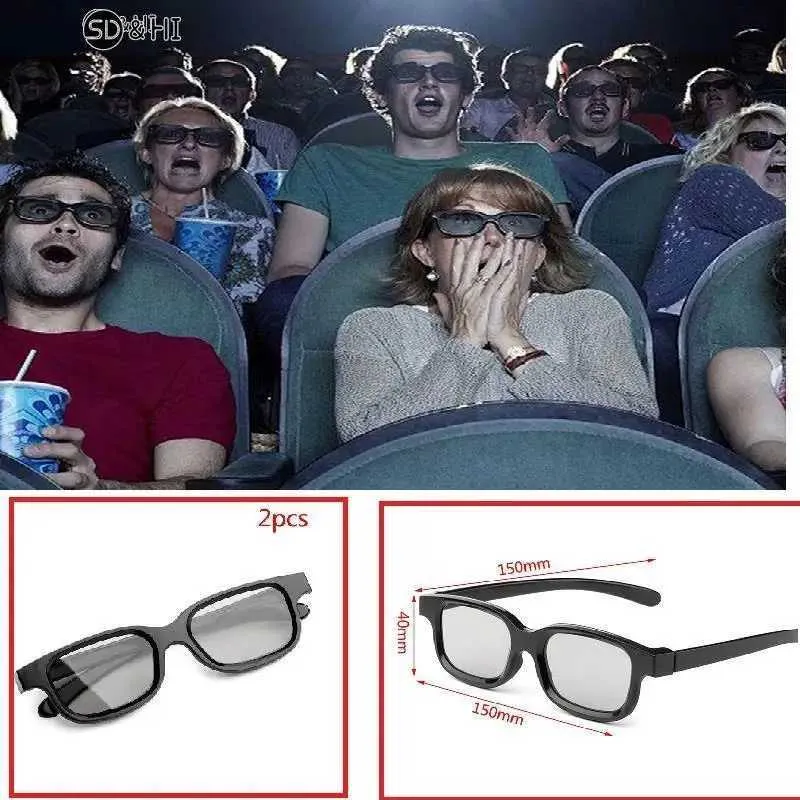 Black Anaglyph 3D Glasses - Universal Fit, 0.2mm Thin, Cinema ...