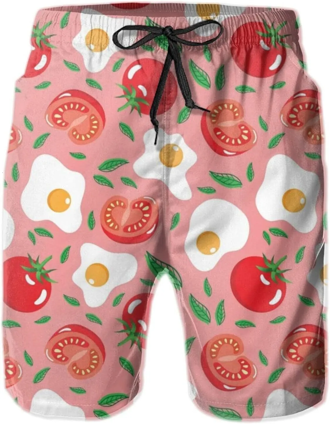Mens Shorts 3D Printed Pattern Tomato Eggs Mens Swim... From Cloch ...