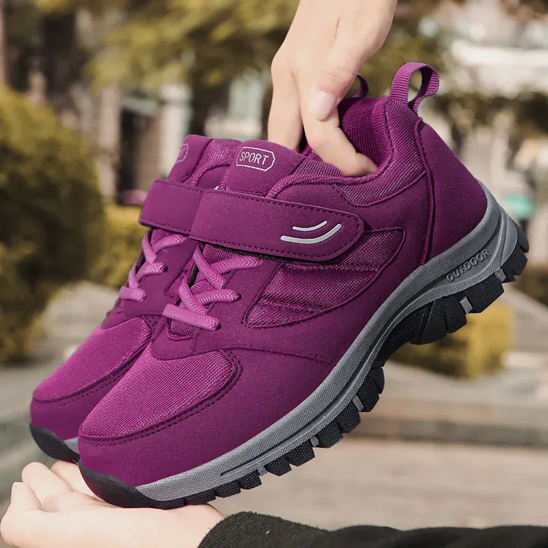 Trendy Men's Running Shoes With Hook And Loop Fastener, Comfy ...