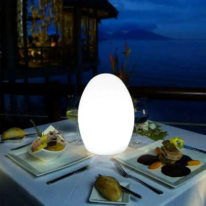 USB LED Night Light, Egg Shaped Color Changing Pat Light, Rechargeable ...