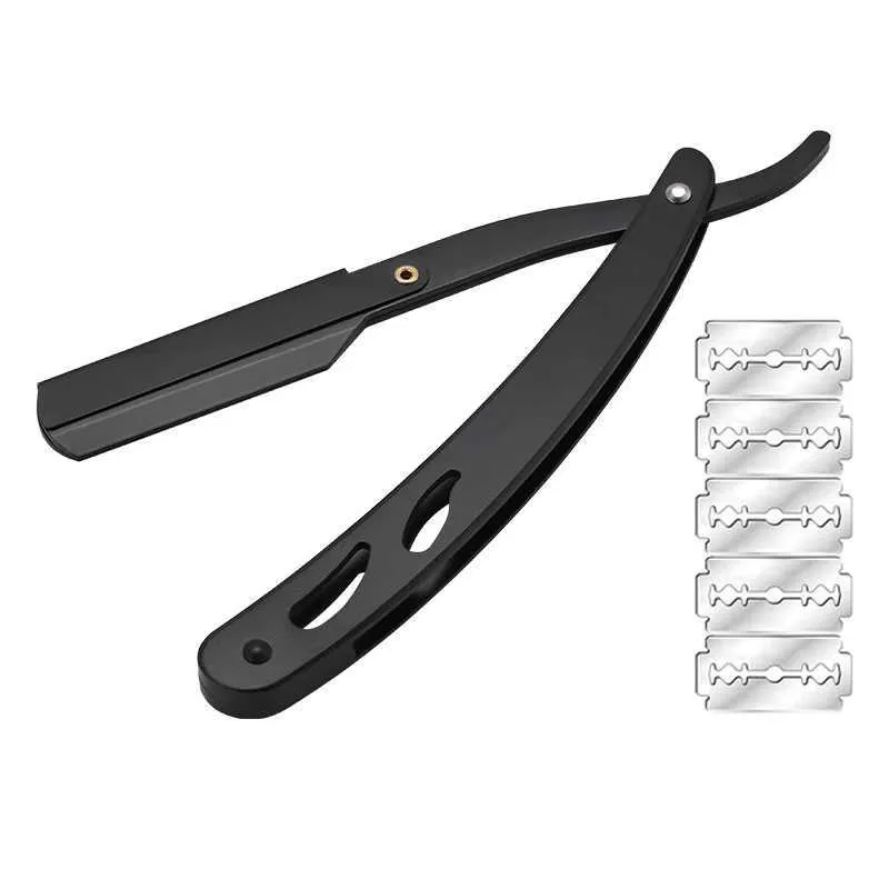 Professional Barber Razor Kit - Folding Shaving Razor, Stainless Steel ...