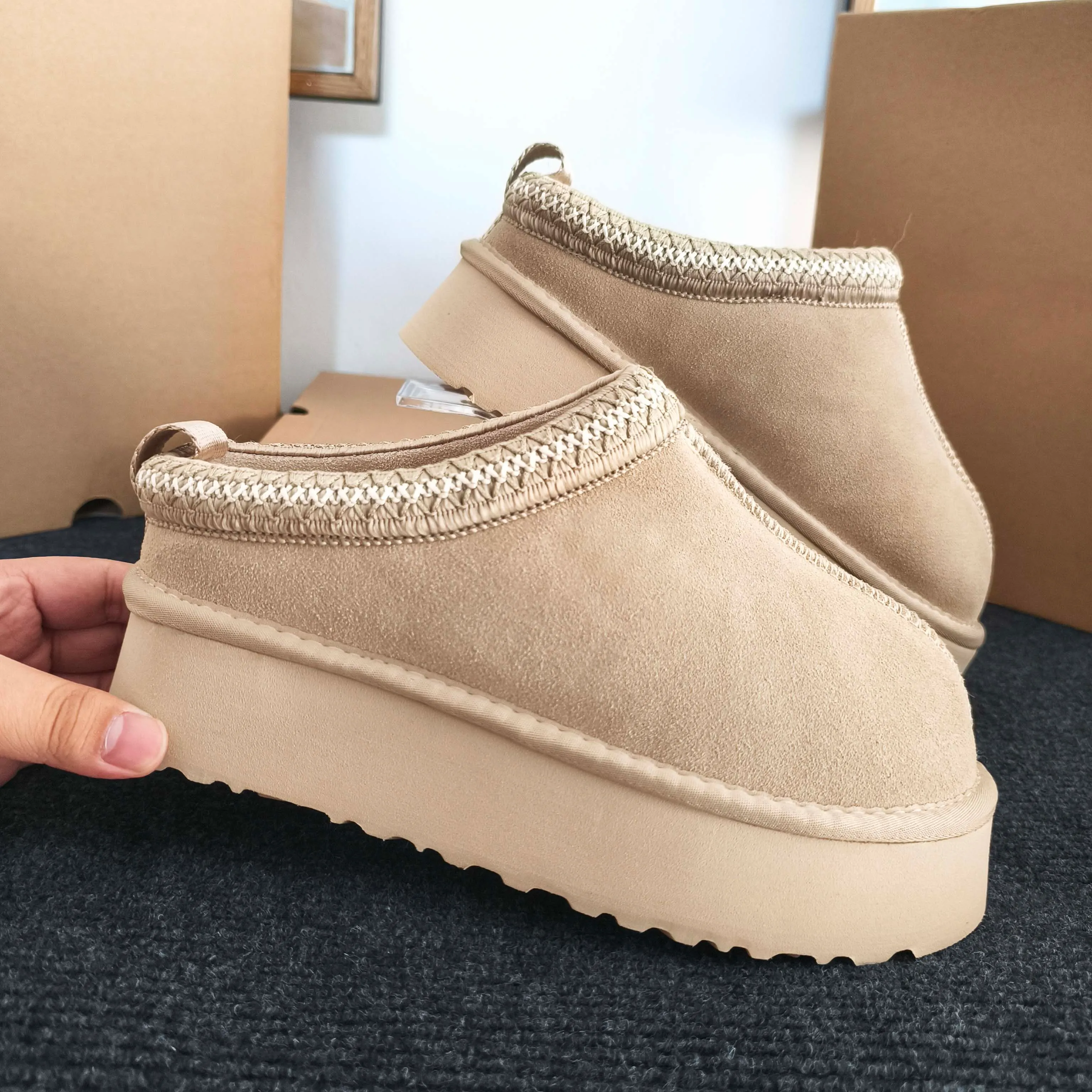 T Tasman Australia Mustard Seed Chestnut Sand Furazz Tasman Slipper ...