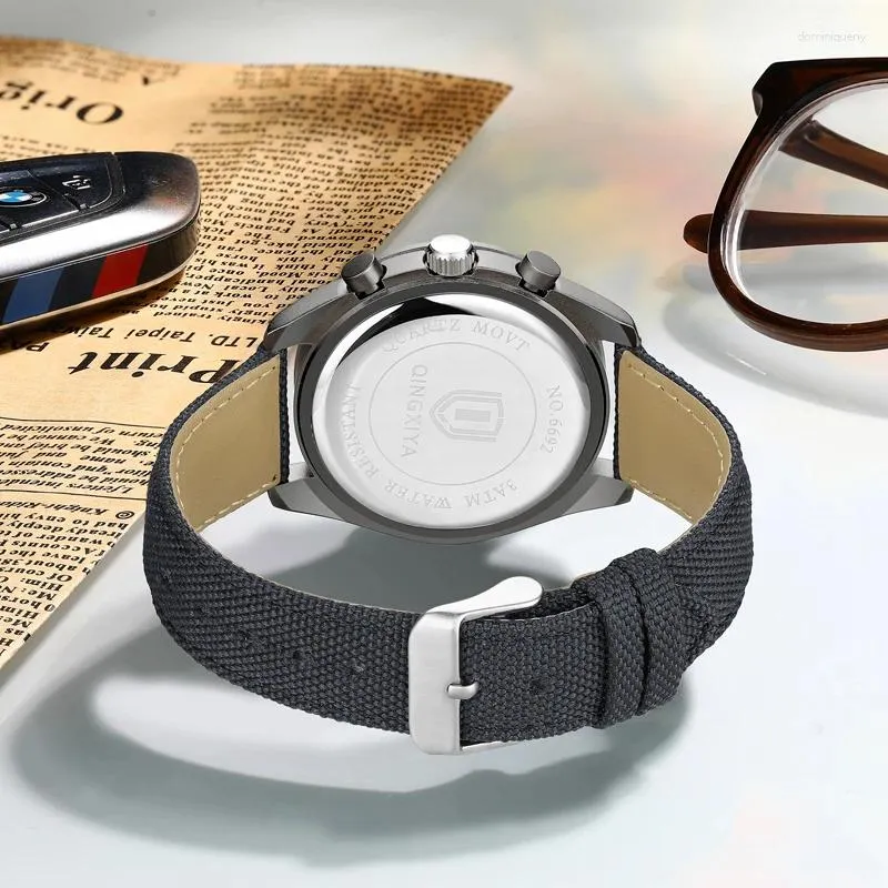 DHgate.com:Mens Chronograph Quartz Watch with Leather Strap DHgate.com:Mens Chronograph Quartz Watch with Leather Strap