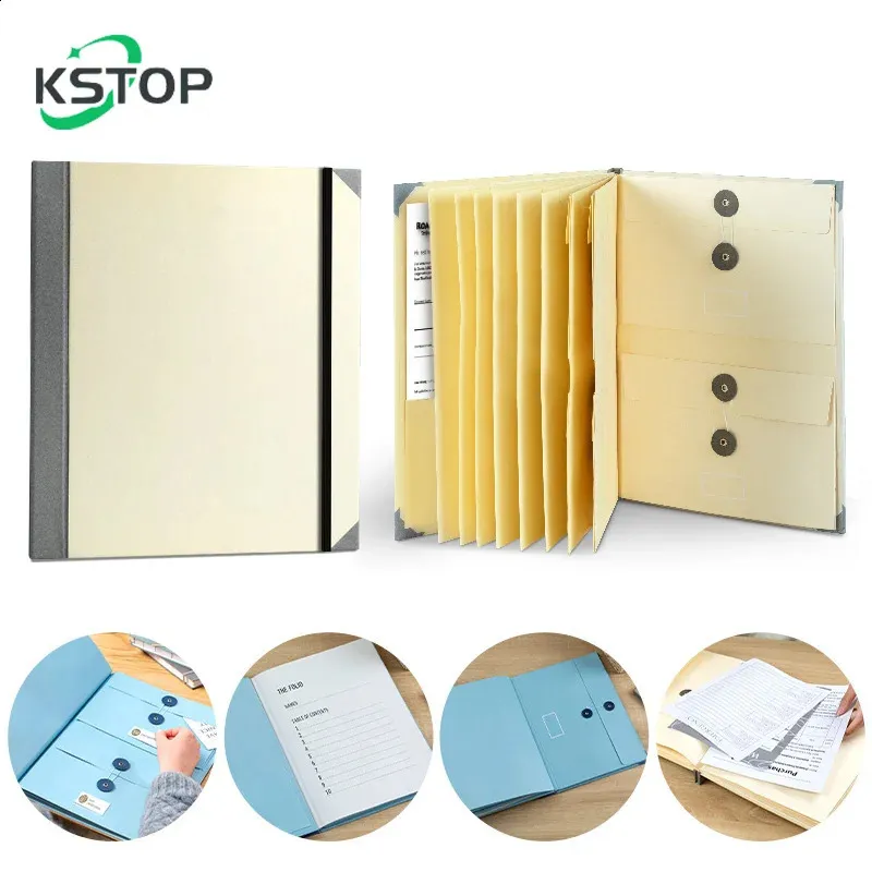 Expanding File Folder with Buckle - Manila Pocket Storage Bags for ...