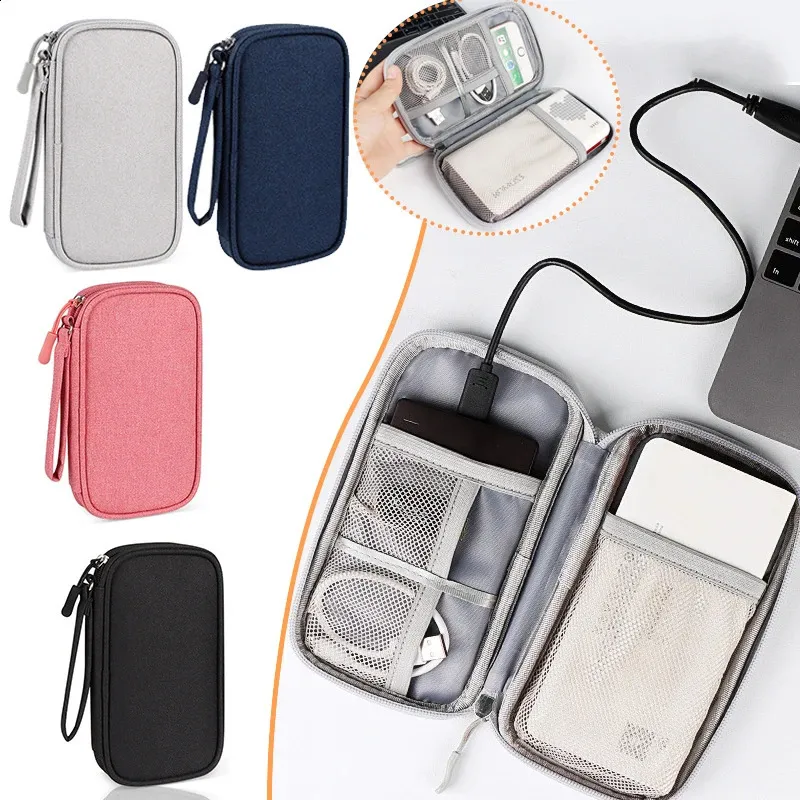 Electronics Cable Organizer Portable Waterproof Storage Bag For Power ...