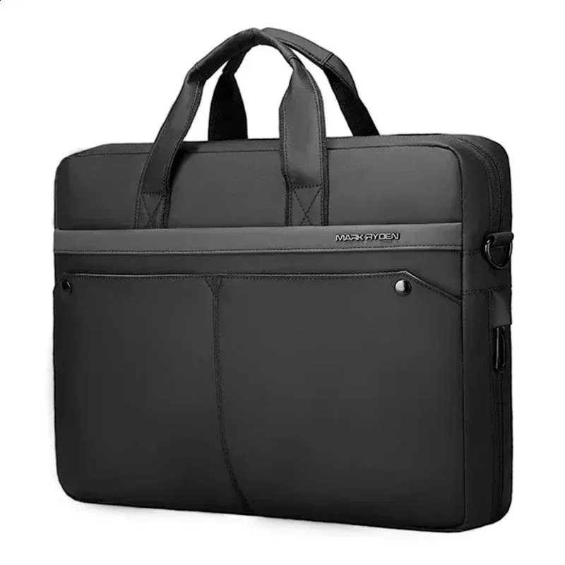Professional Leather Laptop Briefcase for Men - Business Tote Bag with ...