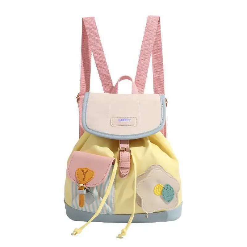 Mini backpack 2024 new travel bag for college students cute contrasting ...