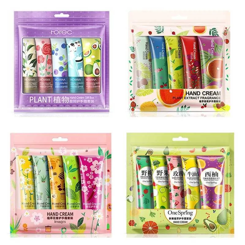 BIOAQUA Plant Fruit Sakura Hand Cream Sets Moisturizing Handcream Set ...