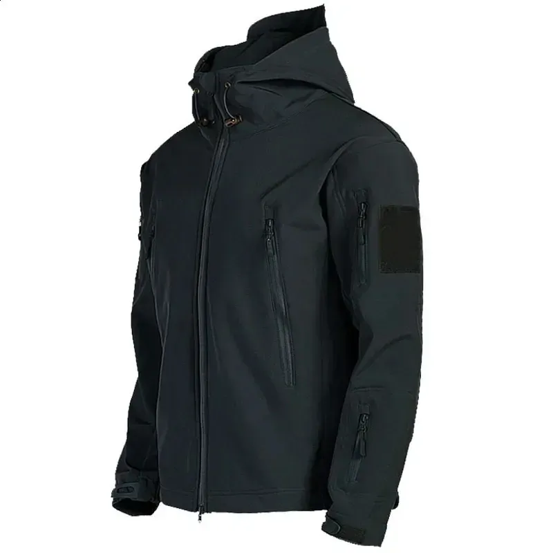 Men's Motorcycle Soft Shell Jacket Tactical Windproof Waterproof Hooded ...