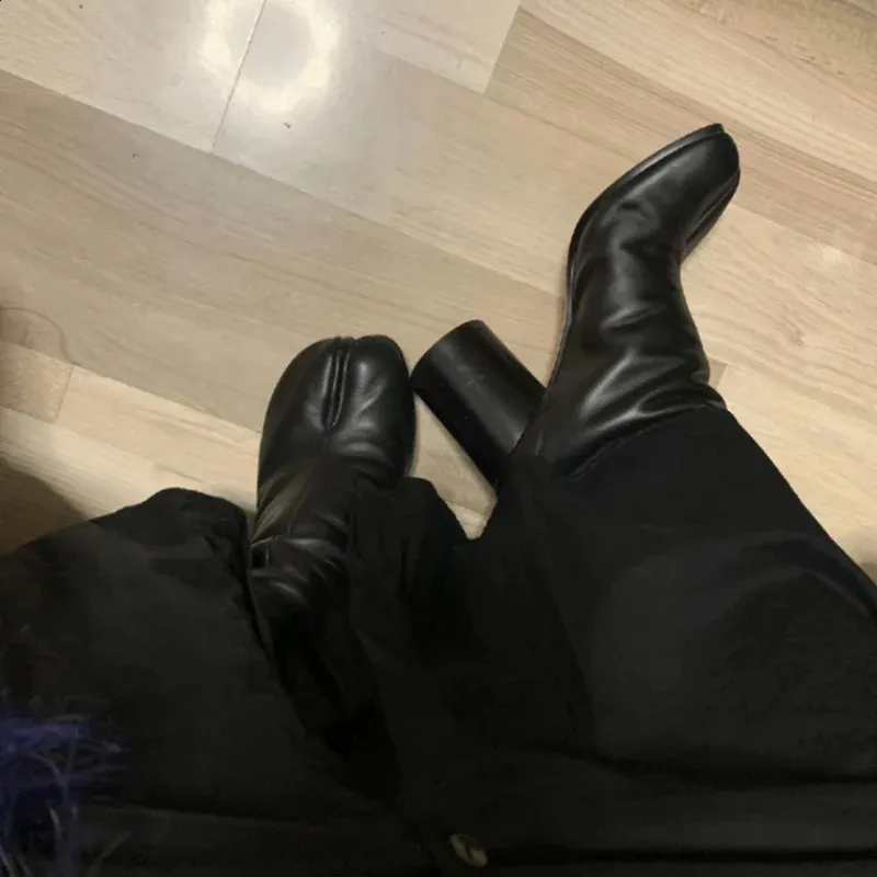 Stylish Leather Split Toe High Heel Exotic Boots For Women 2021 ...