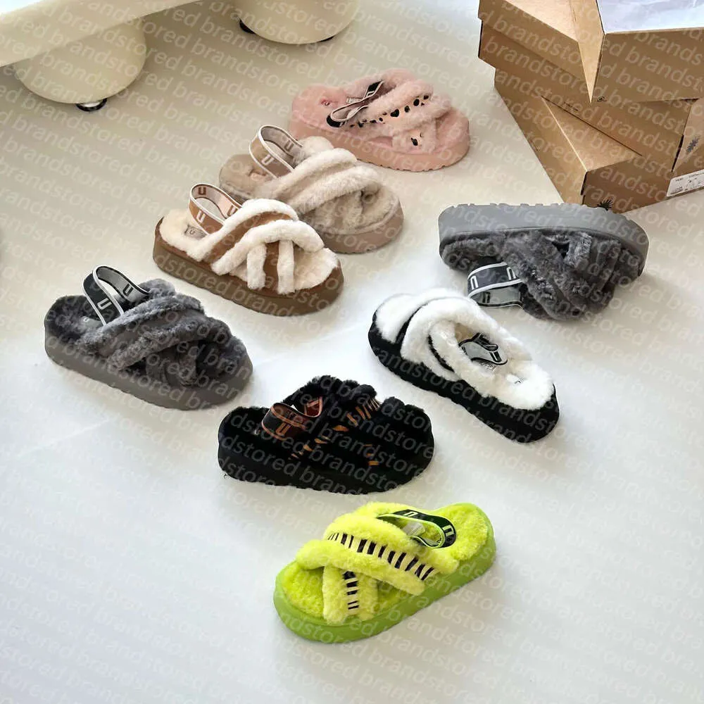 Designer Fluffy Slipper Australia Platform Slippers Sandal Wool Shoes ...
