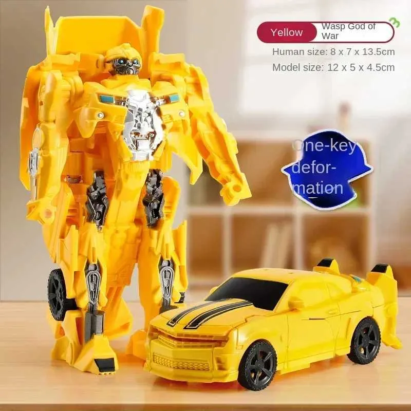 Transformer Robot Toy Transforming Action Figure Car, One Step Conversion Puzzle Model For Kids ...
