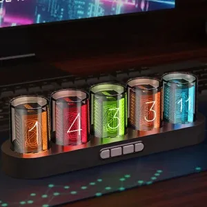 Colorful RGB LED Nixie Tube Clock Countdown With Seconds DIY Wooden ...