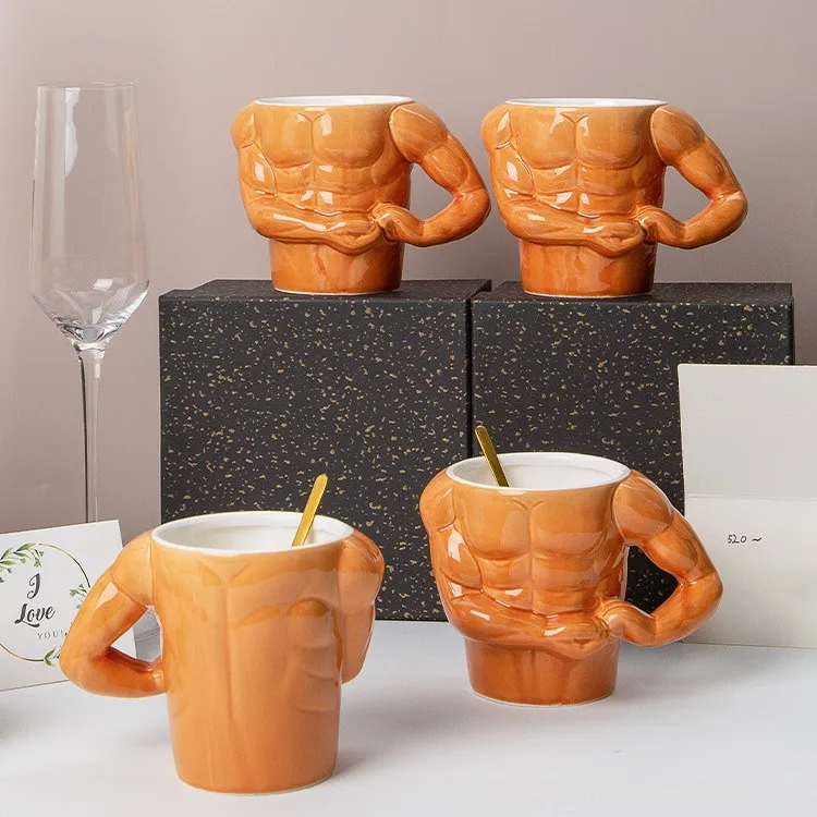 Muscle Man Mug - Funny Coffee Cup, Creative Ceramic Mug, Unique Gift ...