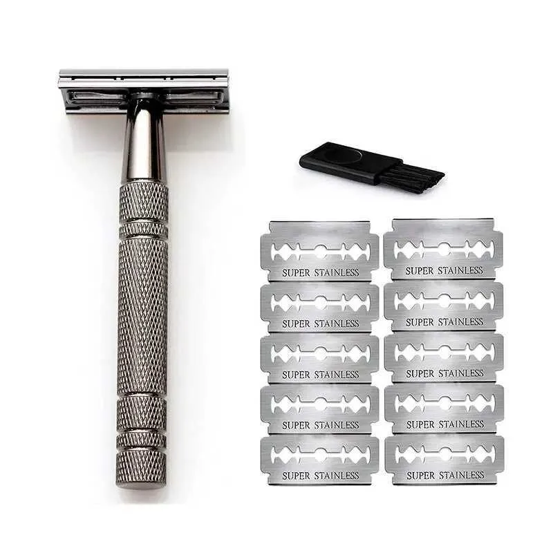 Classic Double Edge Safety Razor Set - Retro Shaving Kit for Men ...