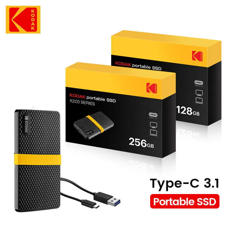 Portable External Solid State Drive, High Speed USB 3.1 Type C, Compact ...