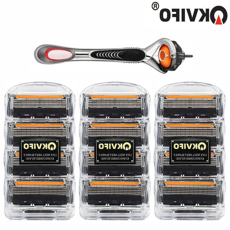 Classic Manual Shaving Razor Blades - Black - 5 Layer, Anti-Scratch ...