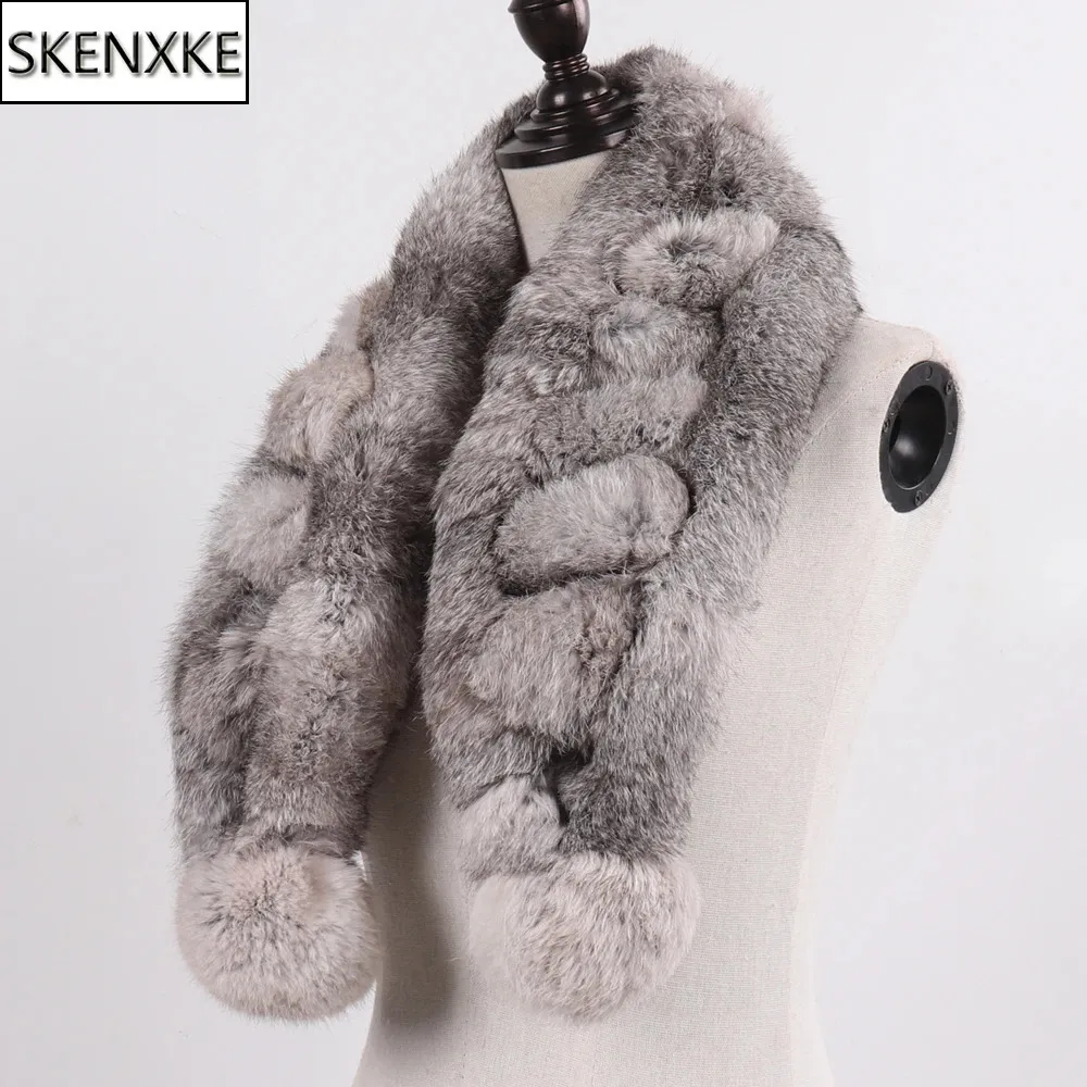 Premium Quality Real Fur Scarf: 100% Natural Rabbit Fur - Thick & Warm ...