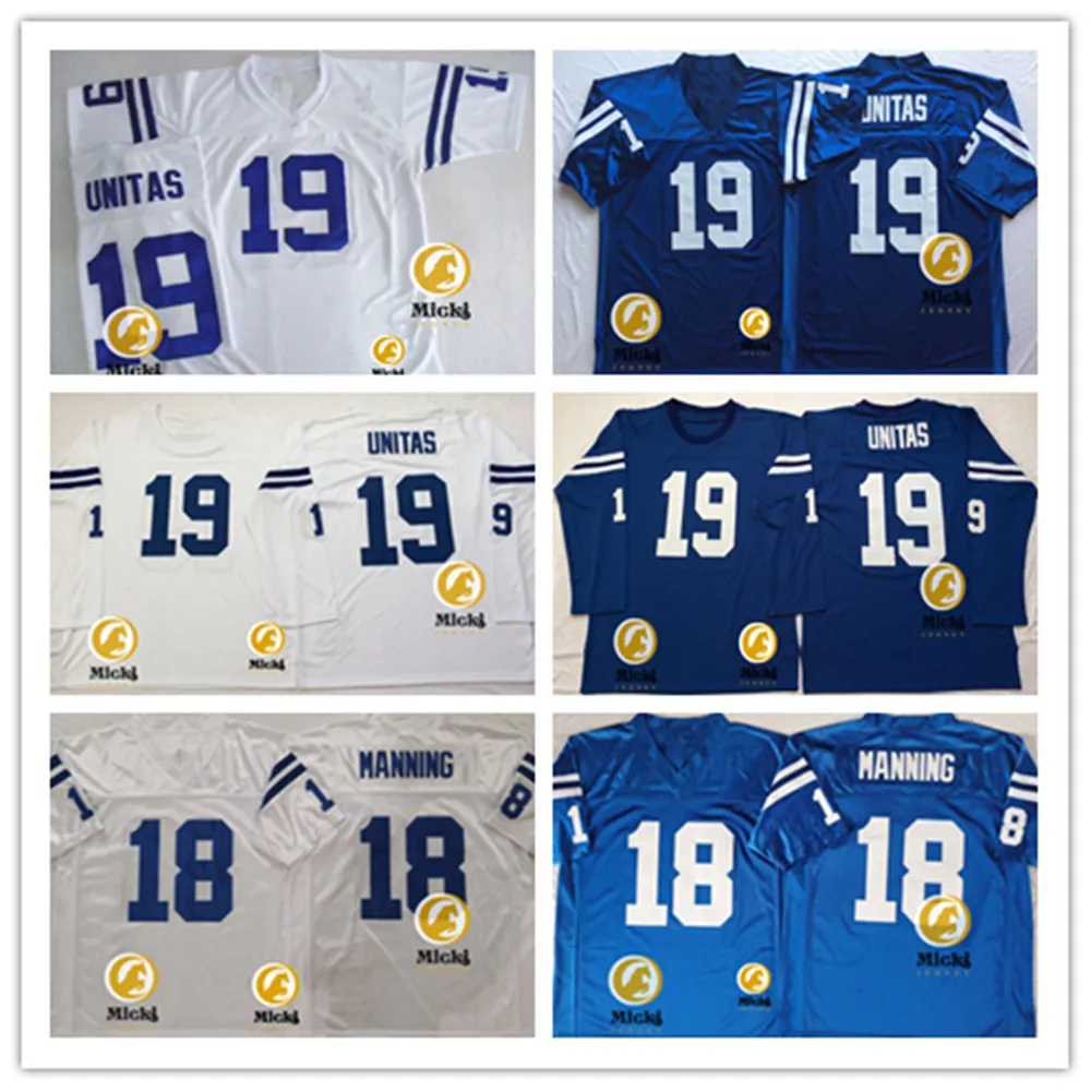 Mens Throwback Football Jerseys Stitched #18 Peyton... From ...