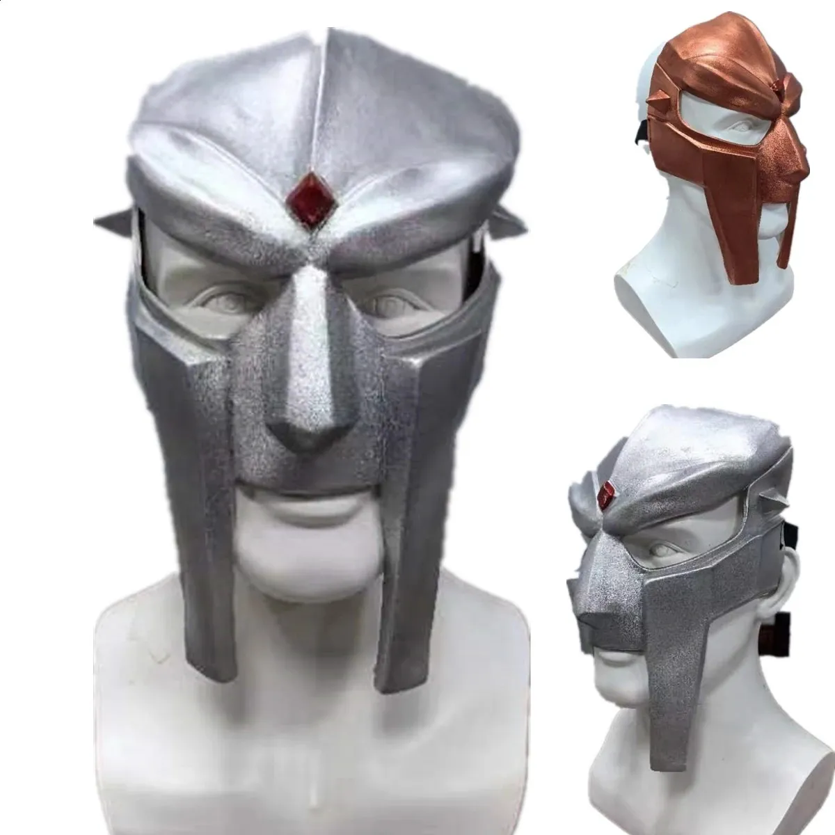 Devil's Day Medieval Hand Gldged Steel Face Armor Mask Crazy Villain ...