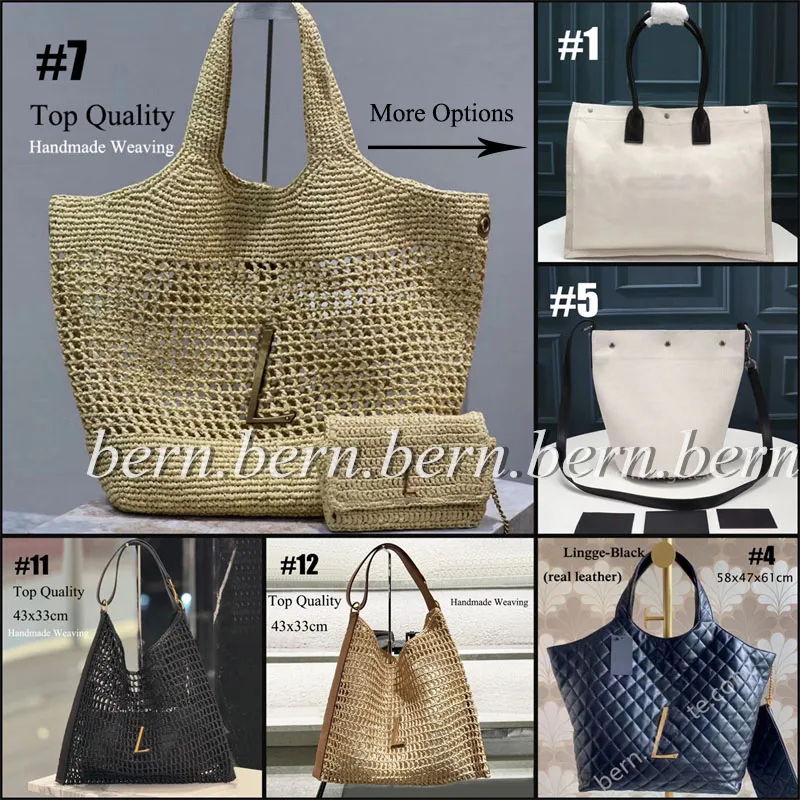 Lafite Canvas Shoulder Handbags Large Capacity Woven Work And Shopping ...