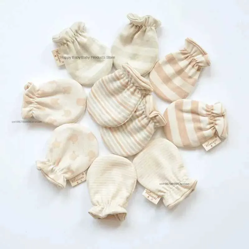 Baby Cotton Scratch Mittens - Striped & Polka Dot - Soft Hand ...