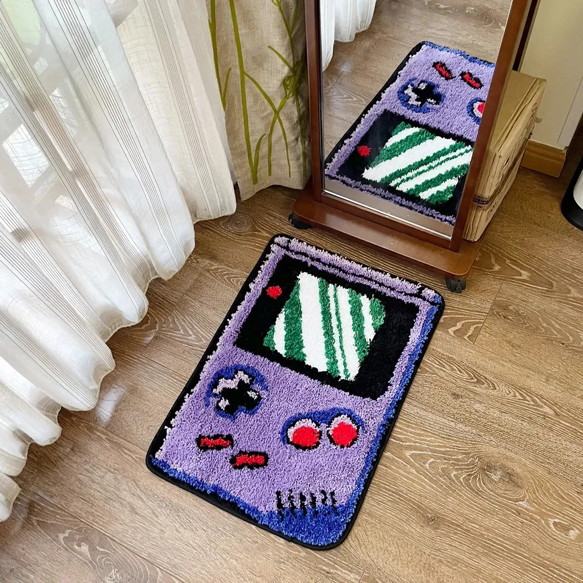 Gaming Rug - Handheld Console Design, Soft Flocking Carpet, Non-Slip ...