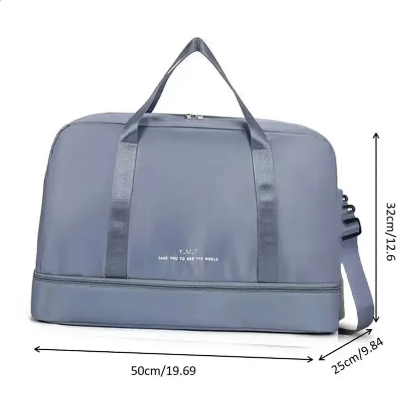 Waterproof Canvas Women's Weekender Bag - Travel Handbag with Wet ...