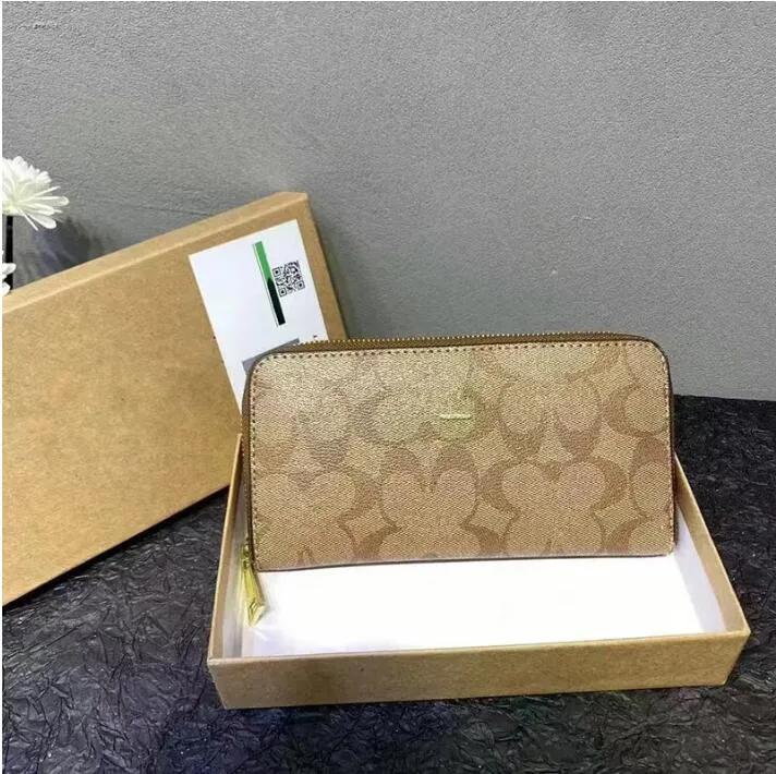 Women's Mid-Length Zippered Wallet Designer Change Bag Purse Large Cash ...