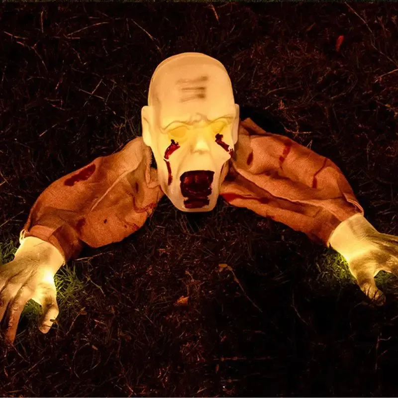 Scary Crawling Zombie Halloween Decor Prop - Life Size Groundbreaker ...