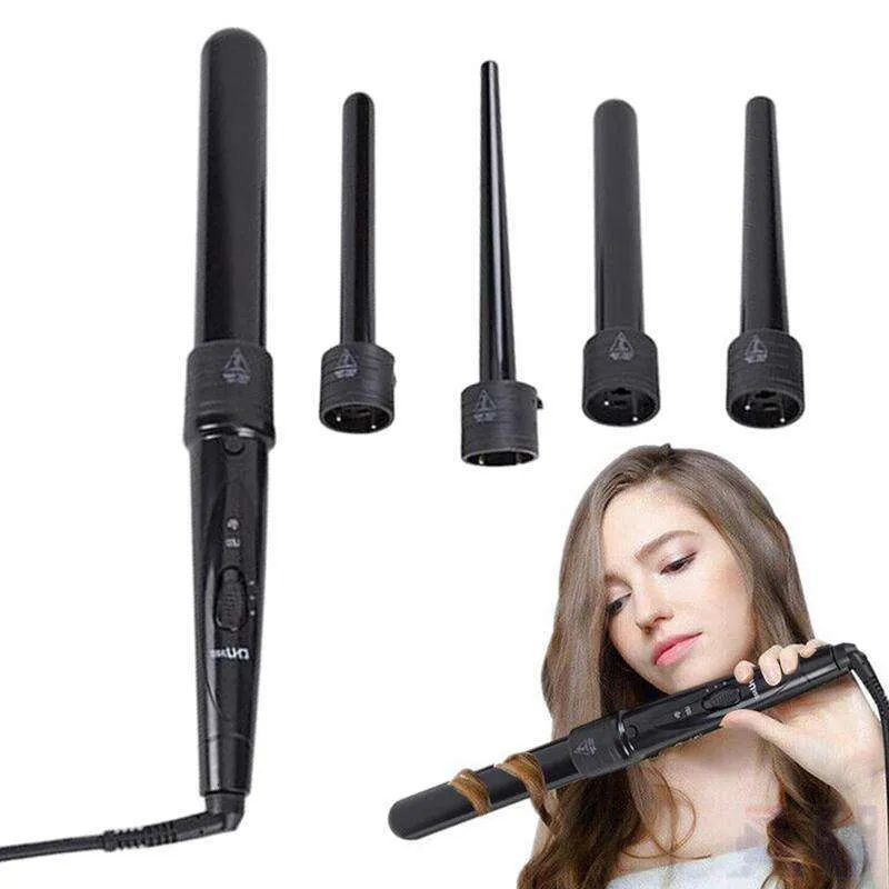 Adjustable Temperature Hair Straightener Wand Set - PTC Heating for ...