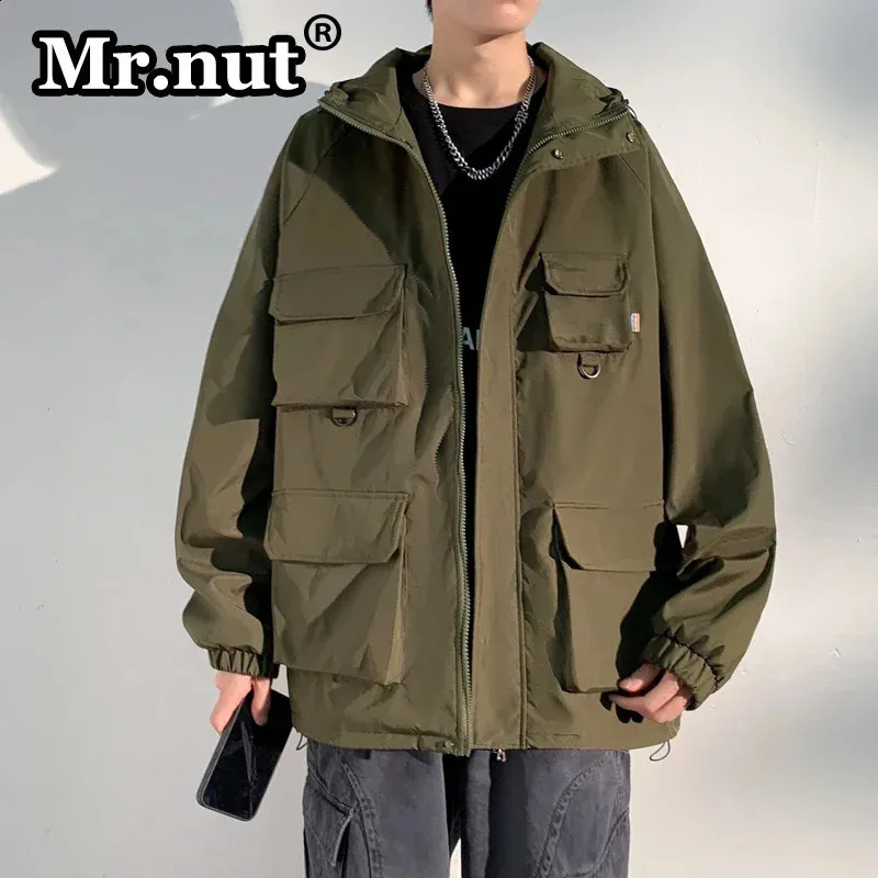 Mr. Nut Autumn Windproof Waterproof Camping Jacket Trend Solid Color ...