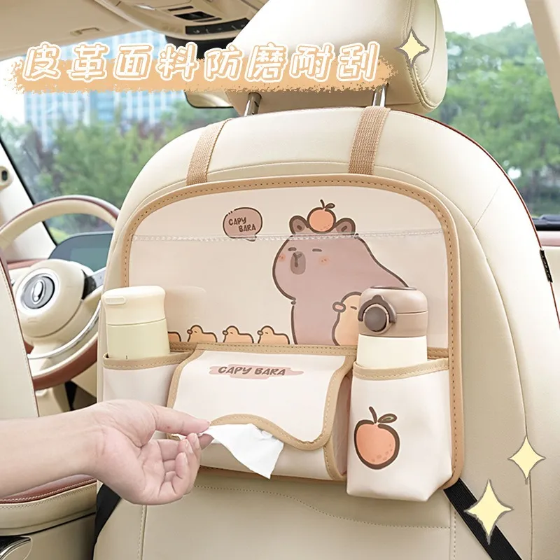 Capybara Cartoon autoglym bag - Multifunctional Leather Car Carrier ...